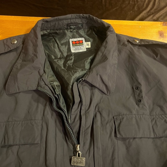 securitas | Jackets & Coats | Securitas Security Jacket 3xl Black Nylon ...